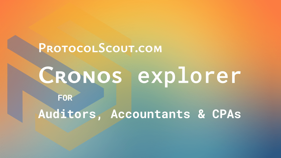 Cronos Account Balance Checker and Token Supply | ProtocolScout.com